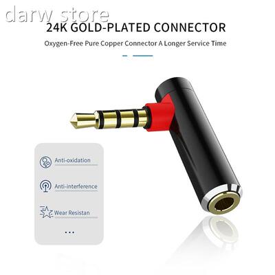 L Shape 3.5mm Audio JAdapter .5 ac1k Maleto Fe3male Audio  C