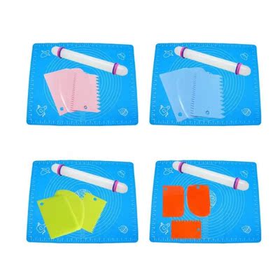 5 pcs Silicone Baking Mat with Clear and Accurate Measuremen