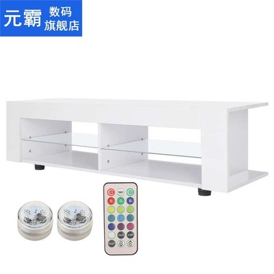 High Gloss TV Cabinet With LED Lights Modern TV Stand Bracke