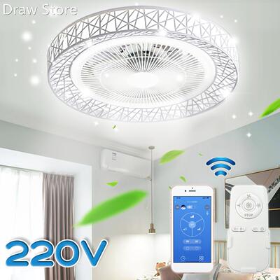NEW 50CM Smart LED Ceiling Fan Fans with Lights Remote Contr