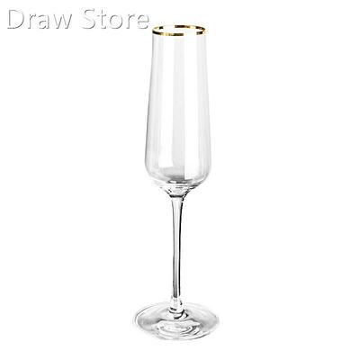 Gold Trim Champagne Flute Glasses Cocktail Glasses Elegantly