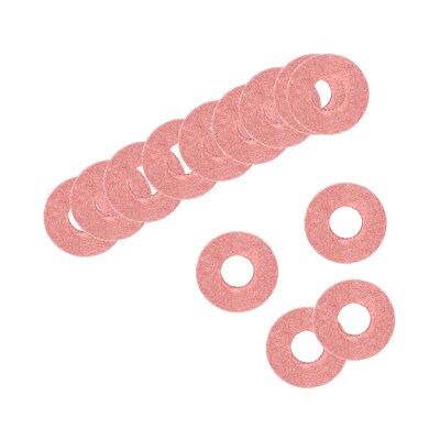 Insulating Washer 1000Pcs 3mm x 8mm x 0.5mm Red Vulcanized F