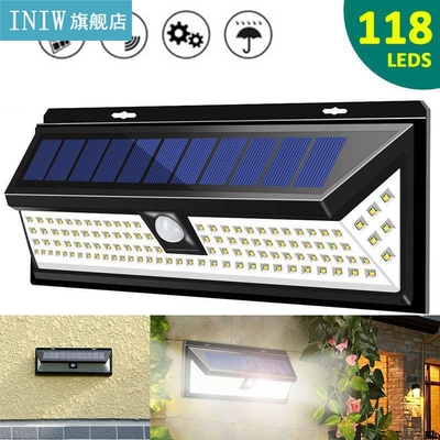 New 118 LED Solar Powered Motion Sensor Lamp Home Security W