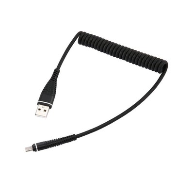 USB-C Type C Cable stretched Coiled Spring Spiral Type-C Mal