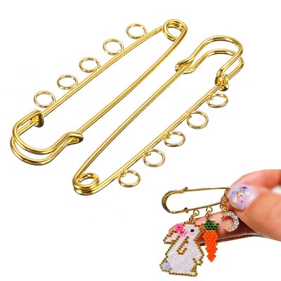 10pcs/set Gold/Silver/Bronze Safety Brooch Pins Base Accesso