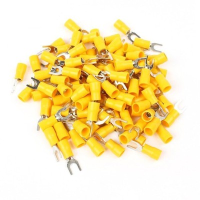 50PCS SV5.5-5 Yellow Furcate Terminal Cable Wire Connector F
