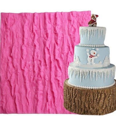 2022 New Tree Bark Texture Silicone Mold Cake Fondant Impres