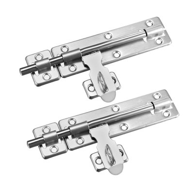 Sliding Bolt Gate Latch, 8-inch Stainless Steel Door Hasp wi