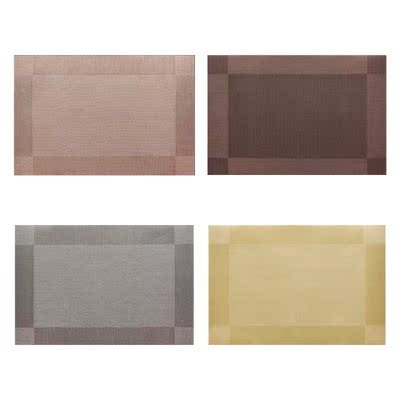 2022 New Rectangle PVC Coaster No-slip Dining Table Placemat