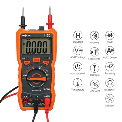 RICHMETERS Multimeter RM113D Multimetro Tester Digital Multi