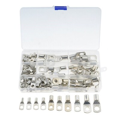100PCS/BOX Assortment SC6-35 Bare Tinned Copper Lug Terminal