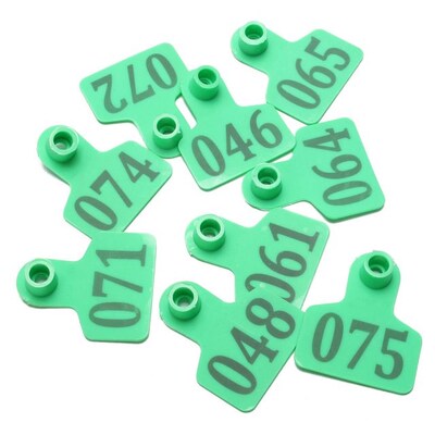 100PCS/Set Green Animals Cattle Goat Pig Sheep Use Ear Numbe