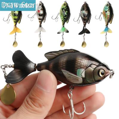 9.5cm 16.9g Rotate Tail Fishing Lure VMC Hooks Popper Propel