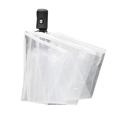 3 Colors Fully Automatic Umbrella Three Folding Clear Windpr