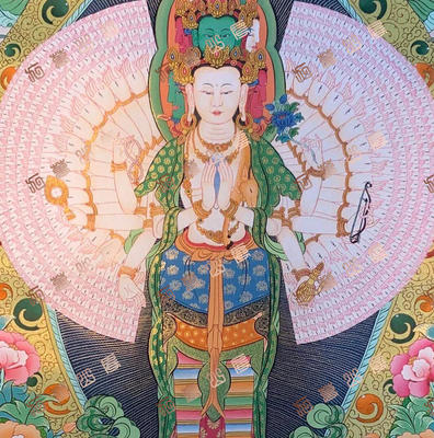D122菩萨Bodhisattva唐卡绘画高清电子图片喷绘临摹素材