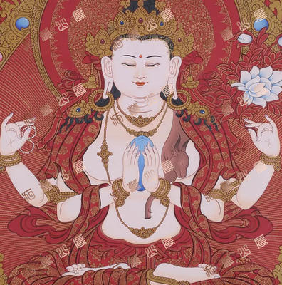 D132菩萨Bodhisattva唐卡绘画高清电子图片喷绘临摹素材