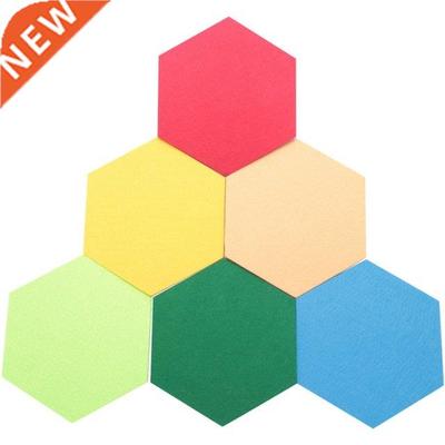 6 Pack Hexagon Felt Pin Board Self Adhesive Bulletin Memo Ph