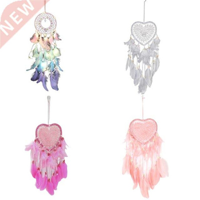 Heart Circle Dream Catchers with Handmade Feather Dreamcatch