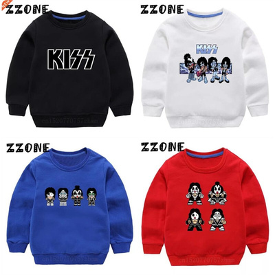 Kids Sweatshirts Stormtrooper Fans Kiss Rock Band Print Fash