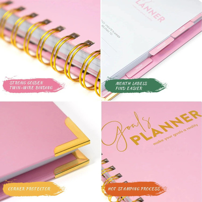 2024 A5 Agenda Planner Coil Notebook Diary Weekly Planner Go
