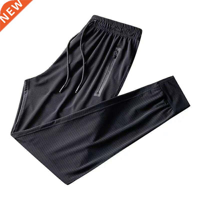10XL 150kg summer Men hole Breathable pants large size elast