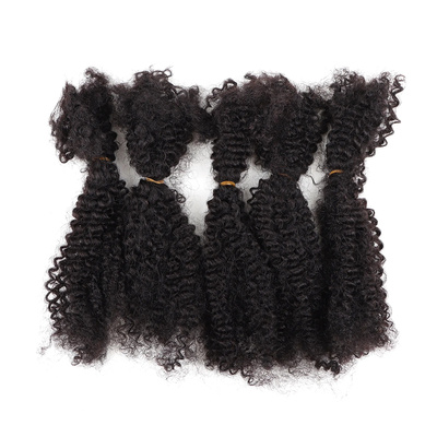 afro kinky braiding hair crochet braids with human hair bulk