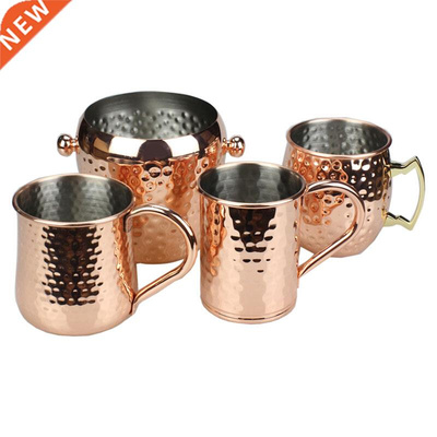 Cocktail Glass Stainless Steel Copper Hammer Point Mug Coffe