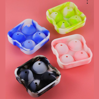 Ice Cube Tray 4 Grids Silicone Ice Ball Mold  Freezer Jui