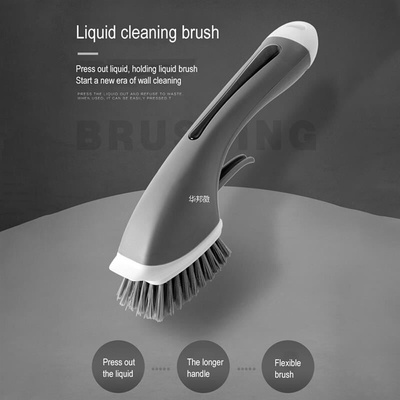 Kitchen Non-Slip Scouring Long Handle Cleaning Brush Multifu
