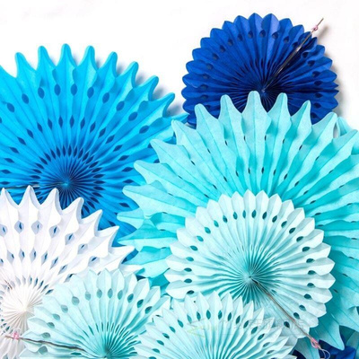 12pcs Paper Rosettes Baby shower Party Decorations Snowflake