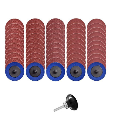50Pcs Roloc Quick Change Discs 2 Inch Sanding Discs with 1Pc