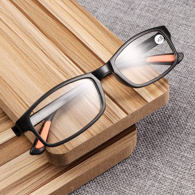 Unisex Ultra-light Reading Glasses Black Resin Eye Wear Flex