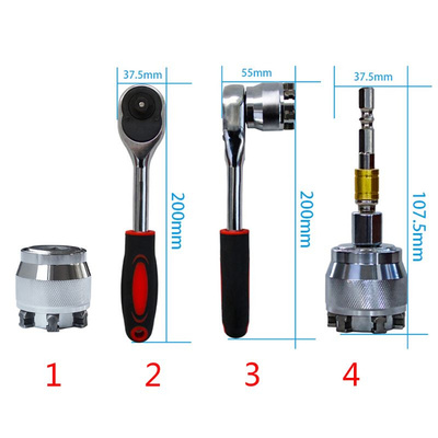 1PC 3/8 inch Drive 10-19 mm Adjustable Hex universal Socket