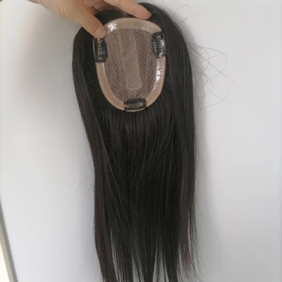 100% Handtied silk base hair piece toupee for women 递针发块