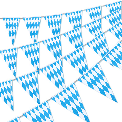 10 Meters Oktoberfest Bavarian Blue White Lattice Plastic