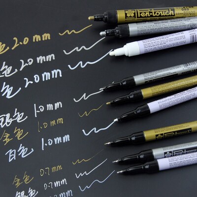 Sakura Art Marker Paint Silver Gold White Color Permanent In