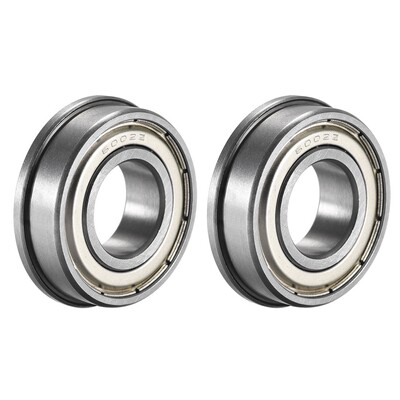 2pcs F6002ZZ Flange Ball Bearing 15x32x9mm Double Metal Shie