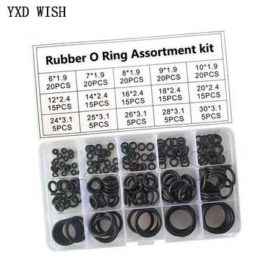 200pcs/Box Rubber O Ring O-Ring Washer Seals Watertightness