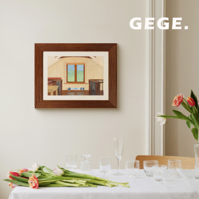 望春】GeGe挂画高级感北欧复古卧室玄关中古风书房餐厅小众客厅画