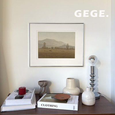 苍暮】GeGe卧室书房餐厅挂画高级感艺术北欧复古玄关中古风客厅画