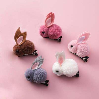 速发Korean+Childrens+Hair+Clips+Cute+Rabbit+Elastic+Hair+Ru