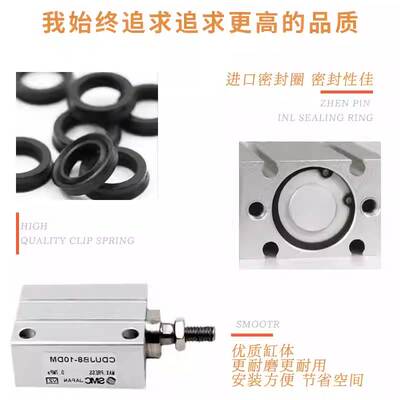 SMC小型自由安装气缸CUJB/CDUJB6/12/16-4D-6D-8D-10D-15D-20D-M