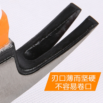 羊角锤木工圆头滑直角特钢锻造带磁起钉锤郎头铁T21400橙柄【光面