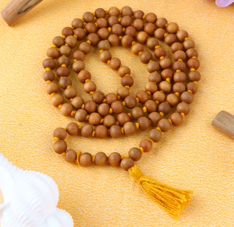印度直邮檀香手串Chandan Jap Mala108颗 6mm 冥想念珠 冥想专注