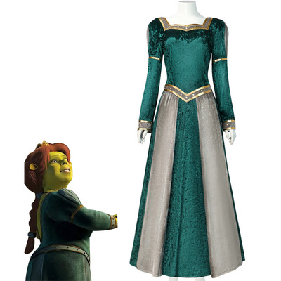 现货成人儿童动画电影怪物史瑞克2Shrek菲奥娜公主cos服女装