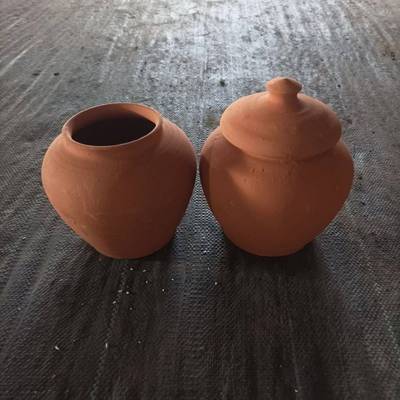 五色土陶罐老式土陶盆粗陶罐花盆瓦罐坛子放五方土五行土专用容器