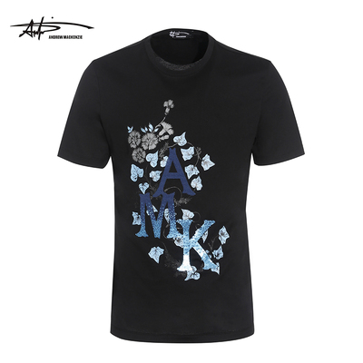 ANDREW MACKENZIE意大利男装夏季新款时尚休闲圆领T恤男短袖