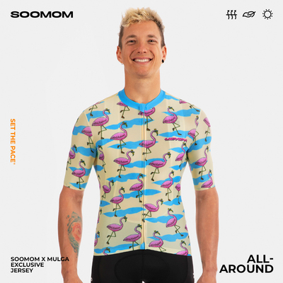SOOMOM x MULGA |  联名限定款男士公路车骑行短袖 火烈鸟