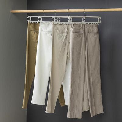 Pants Storage Wonder for Dorms - White Drying Rack with 8 Ho