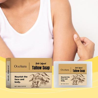 OCEAURA Milk-Scented Tallow Soap: Moisturizing and Nourishin